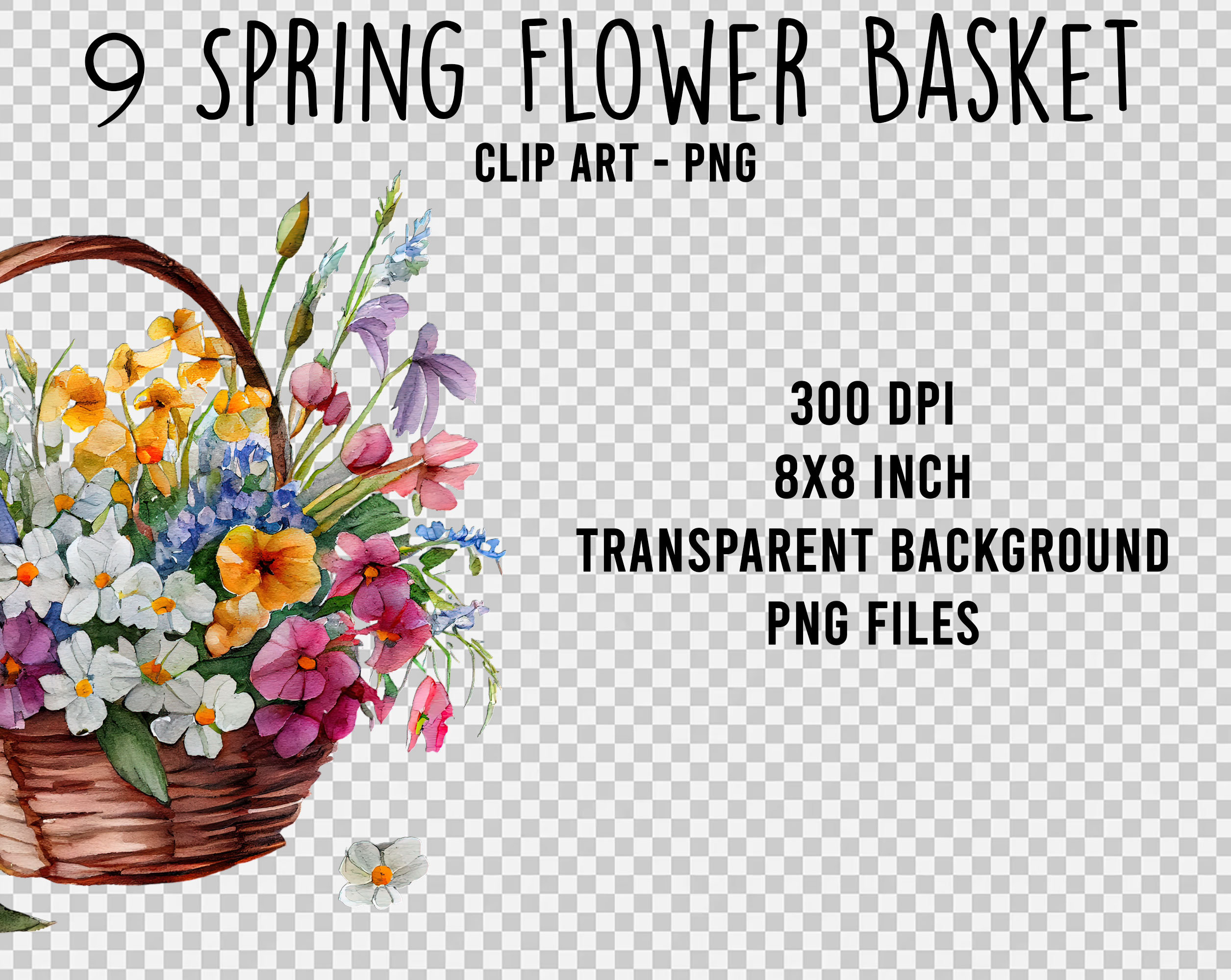 Flower Basket Clip Art