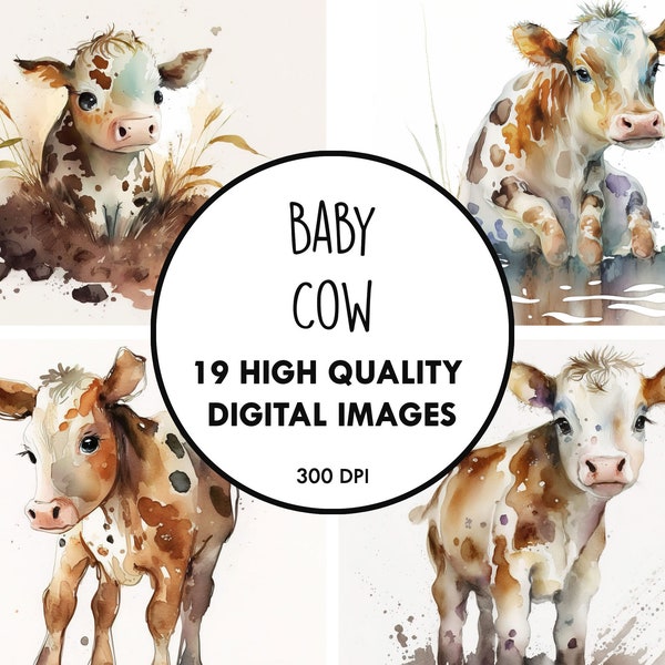 Cow Watercolor - Etsy