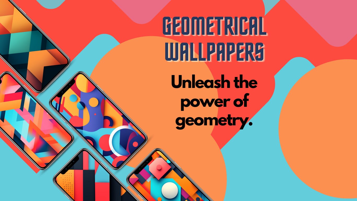 Colorful Geometric Smartphone Wallpaper Pack Set of 5 - Etsy