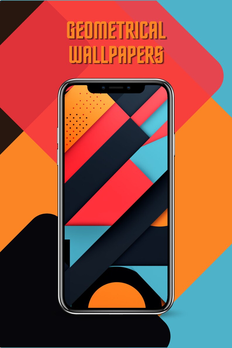 Colorful Geometric Smartphone Wallpaper Pack Set of 5 - Etsy