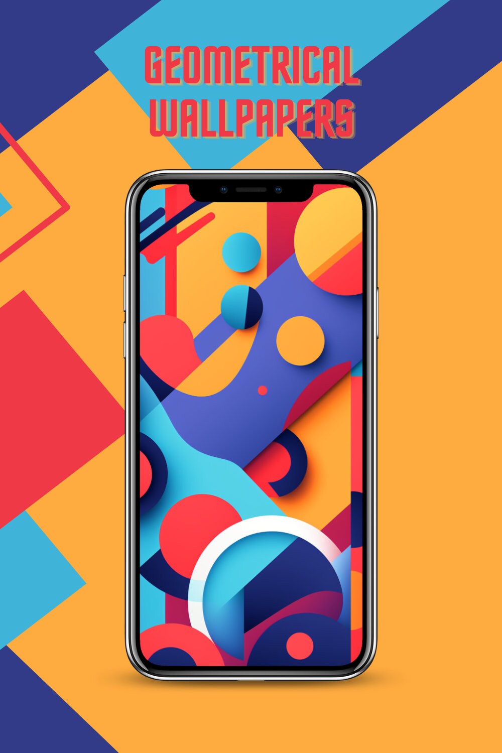 Colorful Geometric Smartphone Wallpaper Pack Set of 5 - Etsy