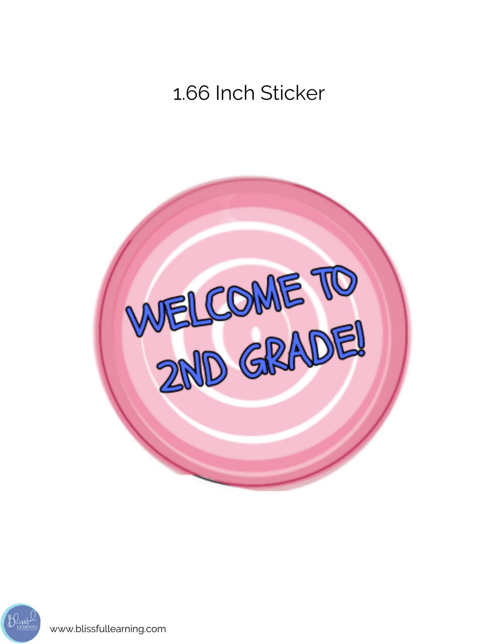 Welcome to 2nd Grade Stickers, First Day of School Stickers, Back to ...
