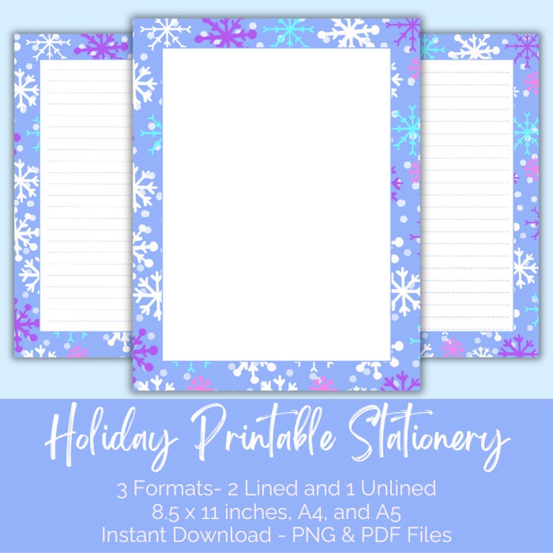 Snow Writing Paper - Etsy