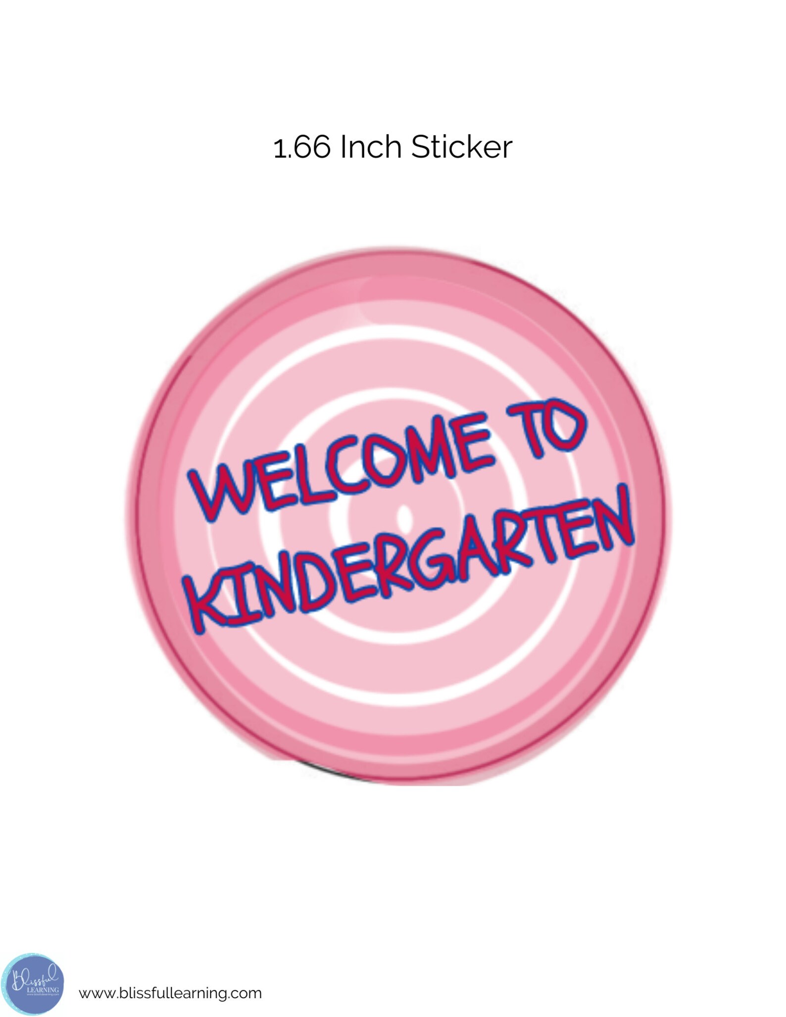 Welcome to Kindergarten Printable Stickers, 1st Day of School Sticker ...