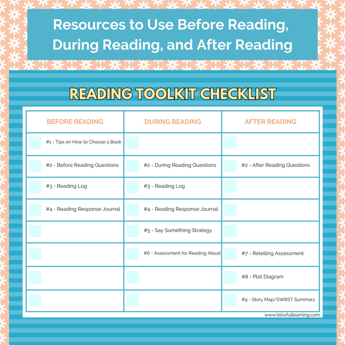 Printable Reading Toolkit, Story Elements, Reading Resources, Bookmarks ...