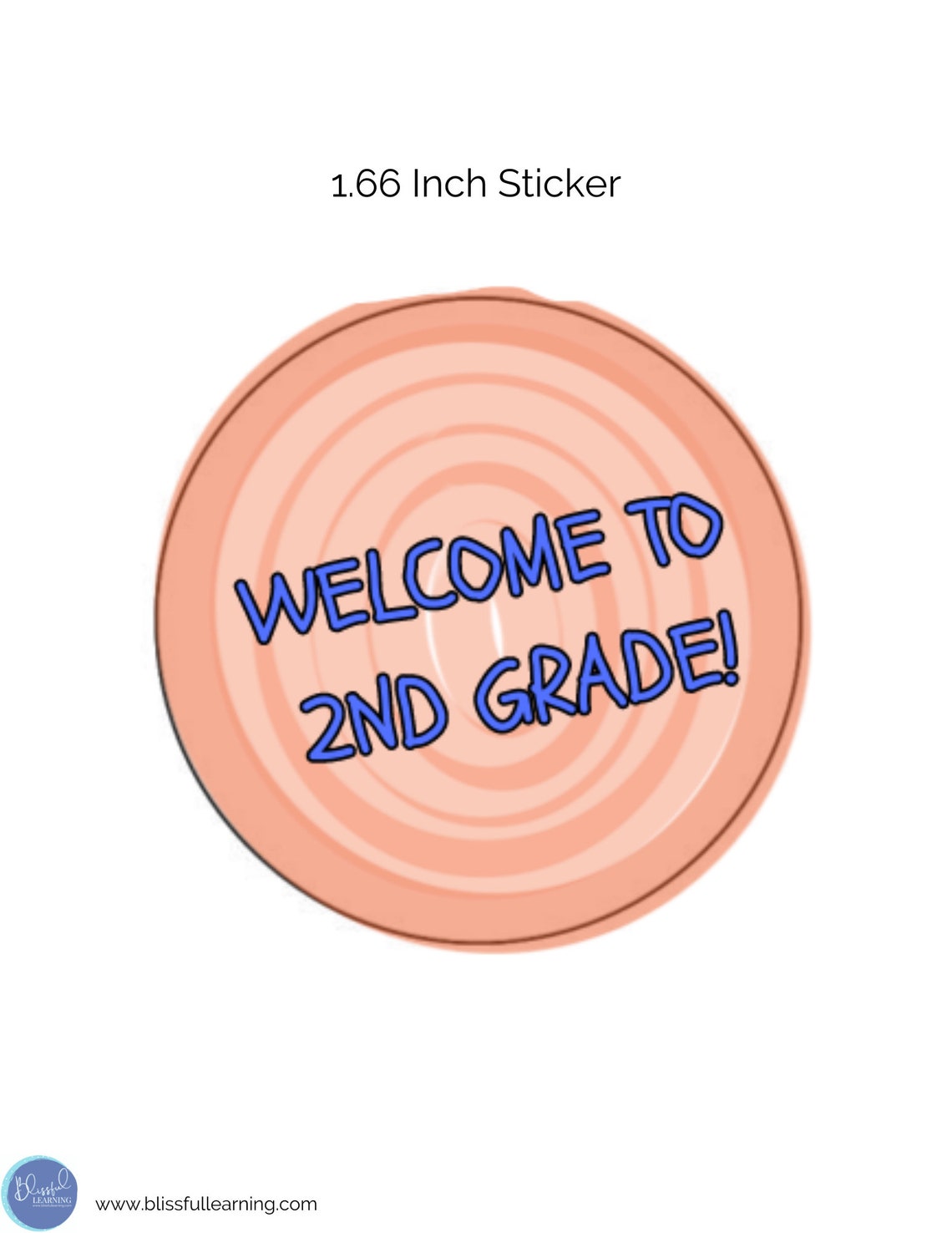 Welcome to 2nd Grade Stickers, First Day of School Stickers, Back to ...