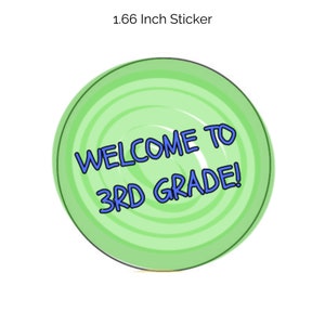 Welcome to 3rd Grade Printable Sticker, Back to School Sticker, First ...