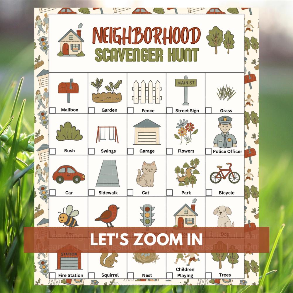 Neighborhood Scavenger Hunt for Kids: Family Walking Game (PDF) - Etsy