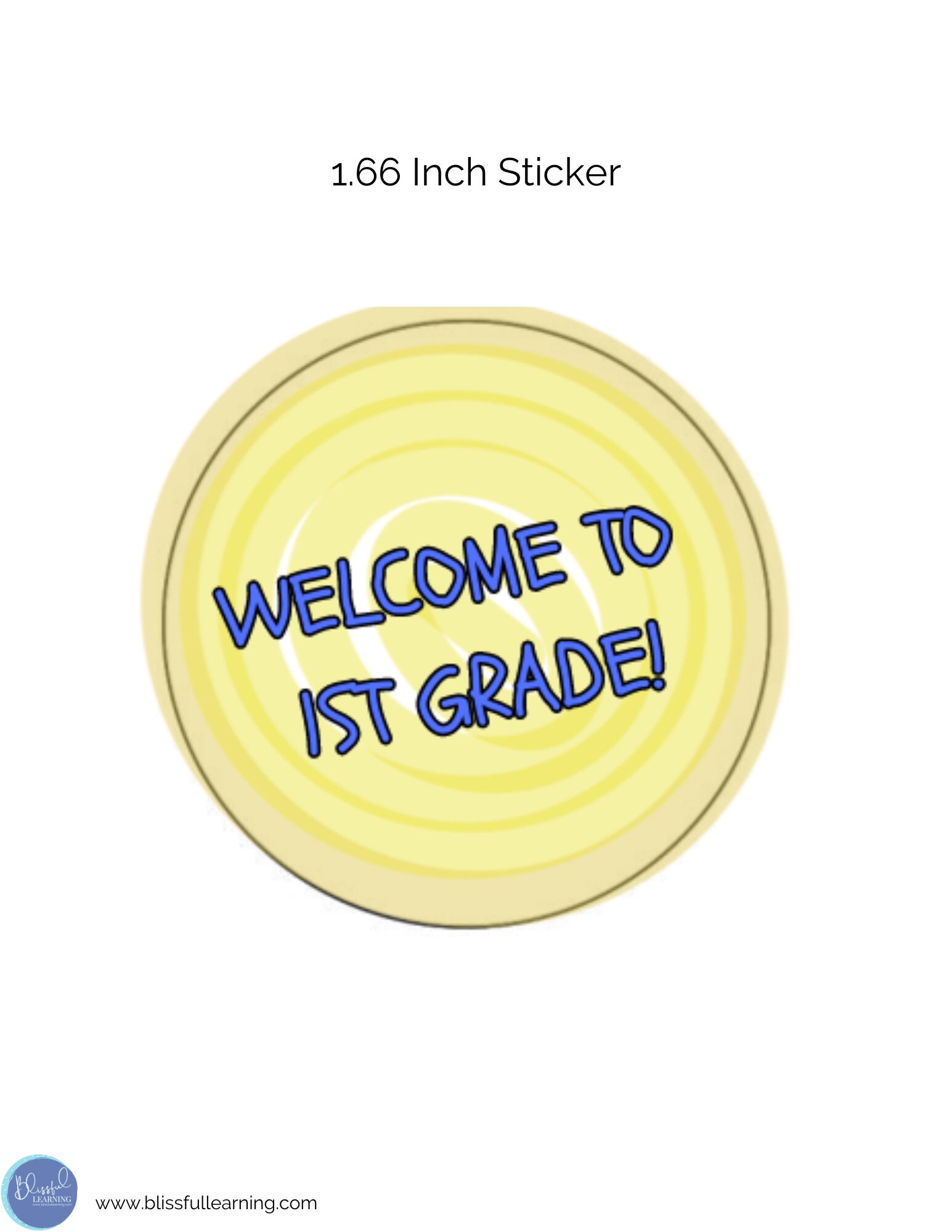 First Day of School Sticker for 1st Grade Back to School - Etsy