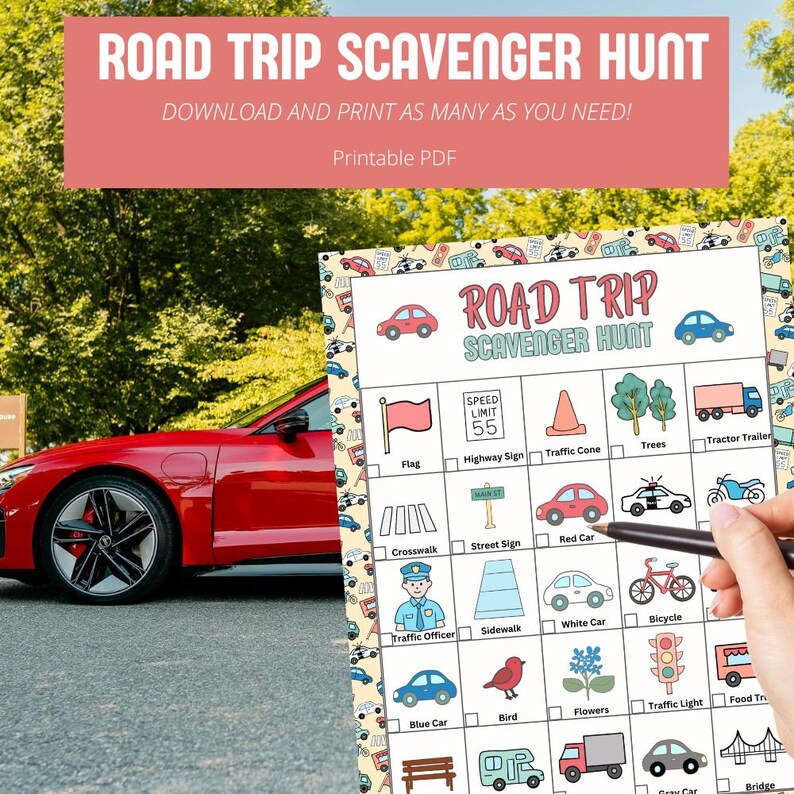 Road Trip Scavenger Hunt: Family Car Ride Game (PDF Download) - Etsy