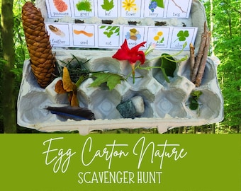 Printable Nature Scavenger Hunt - Egg Carton Nature Hunt - Spring ...
