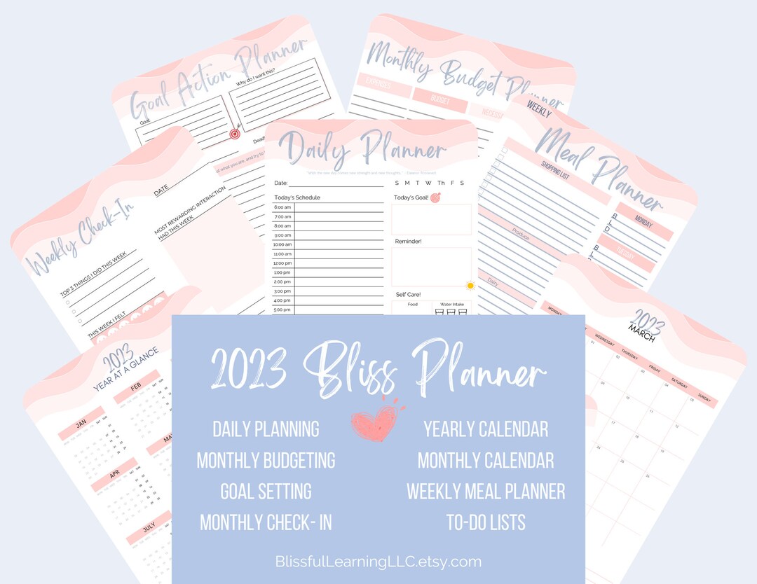 Printable Pink Life Planner Digital Goal and Life Planner - Etsy