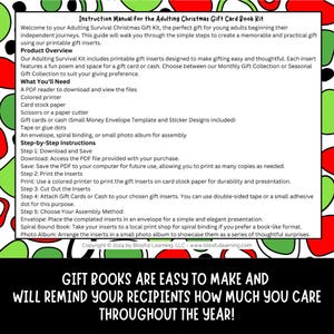 Christmas Gift Card Book Kit, Seasonal Inserts (PDF Pattern) - Etsy