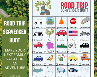 Kids Road Trip Scavenger Hunt - Etsy
