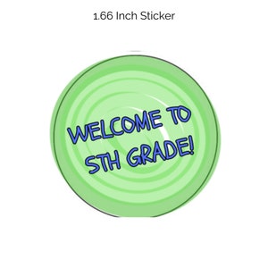 Welcome to 5th Grade Sticker, Back to School Printable Stickers, Open ...