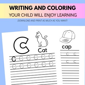 Printable Alphabet Coloring Pages for Kids, Learn Letters, Learn ABC ...