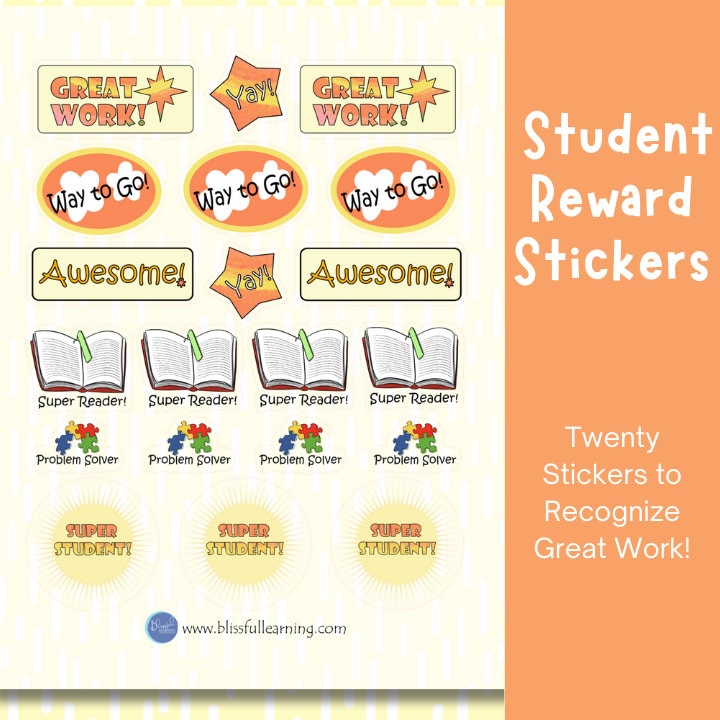 Student Reward Stickers classroom Management, Motivational Stickers ...