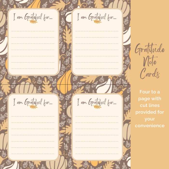 Thanksgiving Gratitude Collection With Dice Game and Gratitude Card ...