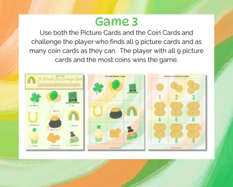 St. Patrick's Day Scavenger Hunt: Picture & Coin Cards (PDF Download ...