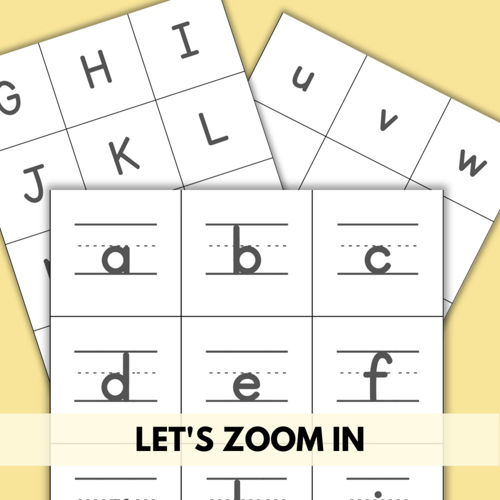 Printable Alphabet Flash Cards, ABC Matching Game, Alphabet Card Games ...