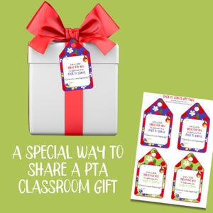 Back to School Printable Gift Tags for Teacher & Student Gifts set of 2 ...