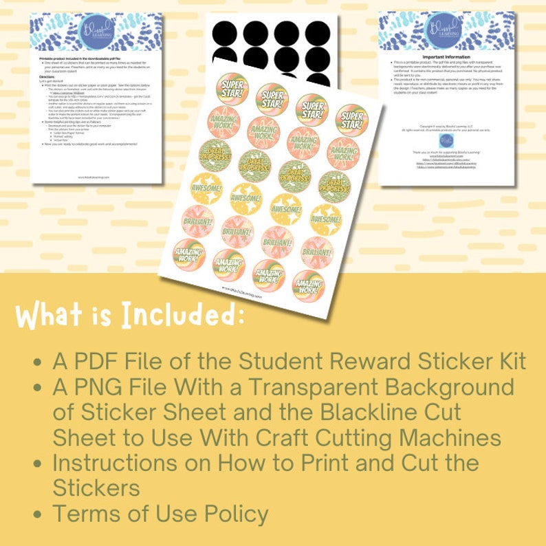 Student Reward Stickers -classroom Management, Motivational Stickers ...