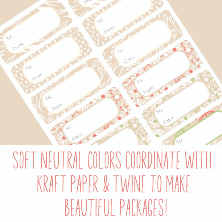 Christmas Printable Gift Tags and Stickers for Presents, Holiday Gift ...