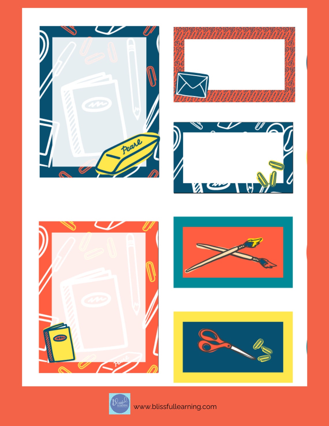 School Decorative Printable Stickers for Planners, Journals, and ...