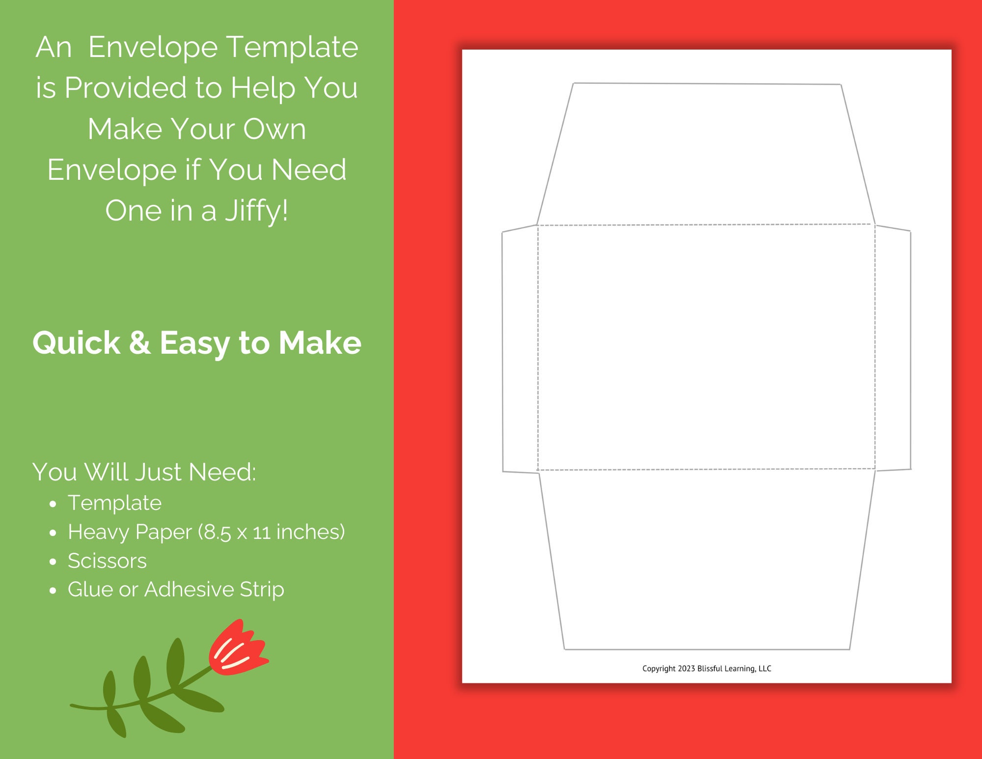 Happy Holiday Printable Card With Round Stickers and Envelope Template ...