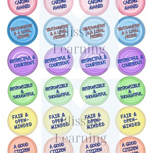 School Motivational Reward Stickers for Character Development, School ...