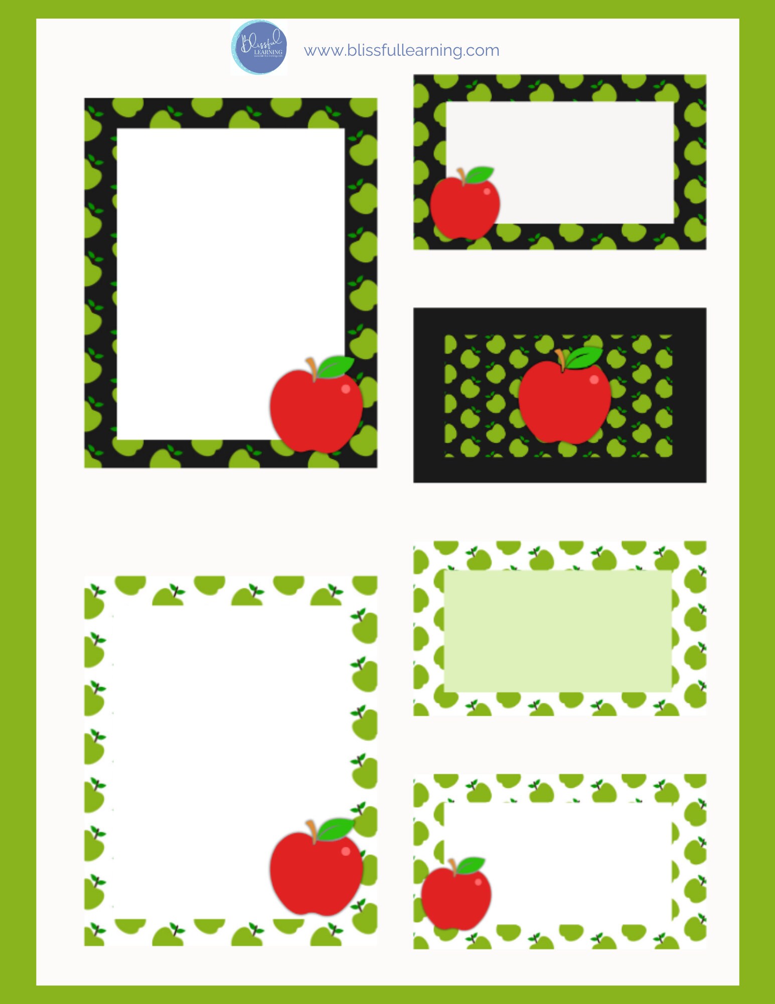 Back to School Apple Printable Stickers for Planners, Scrapbooking, and ...
