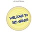 Welcome to 3rd Grade Printable Sticker, Back to School Sticker, First ...