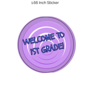First Day of School Sticker for 1st Grade Back to School - Etsy