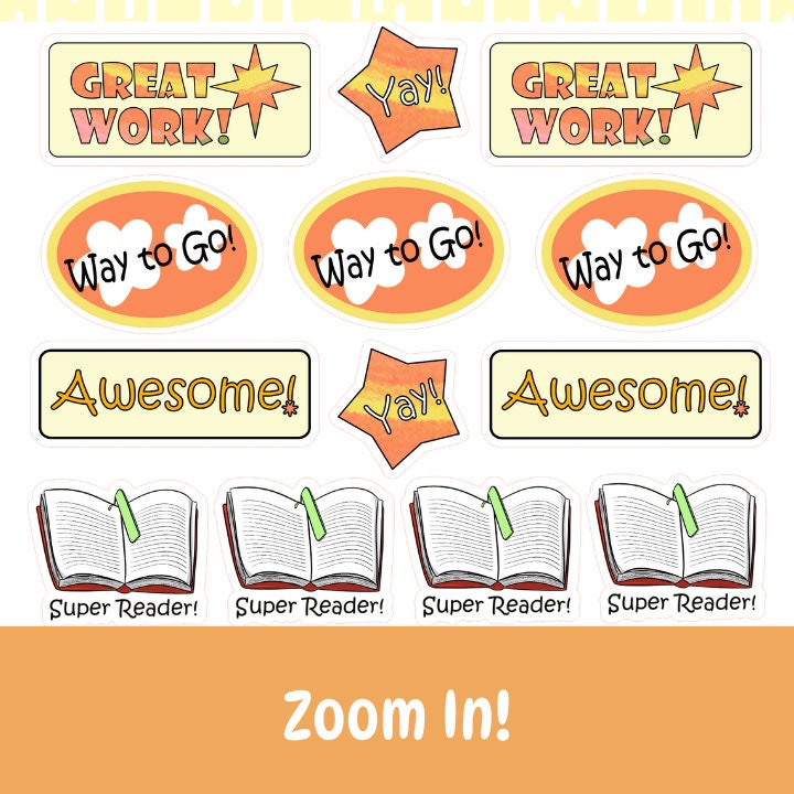 Student Reward Stickers classroom Management, Motivational Stickers ...