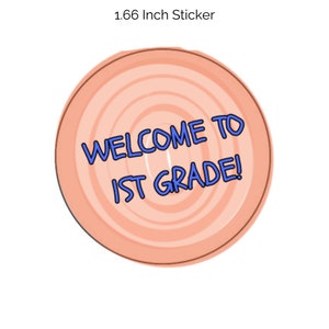 First Day of School Sticker for 1st Grade Back to School - Etsy