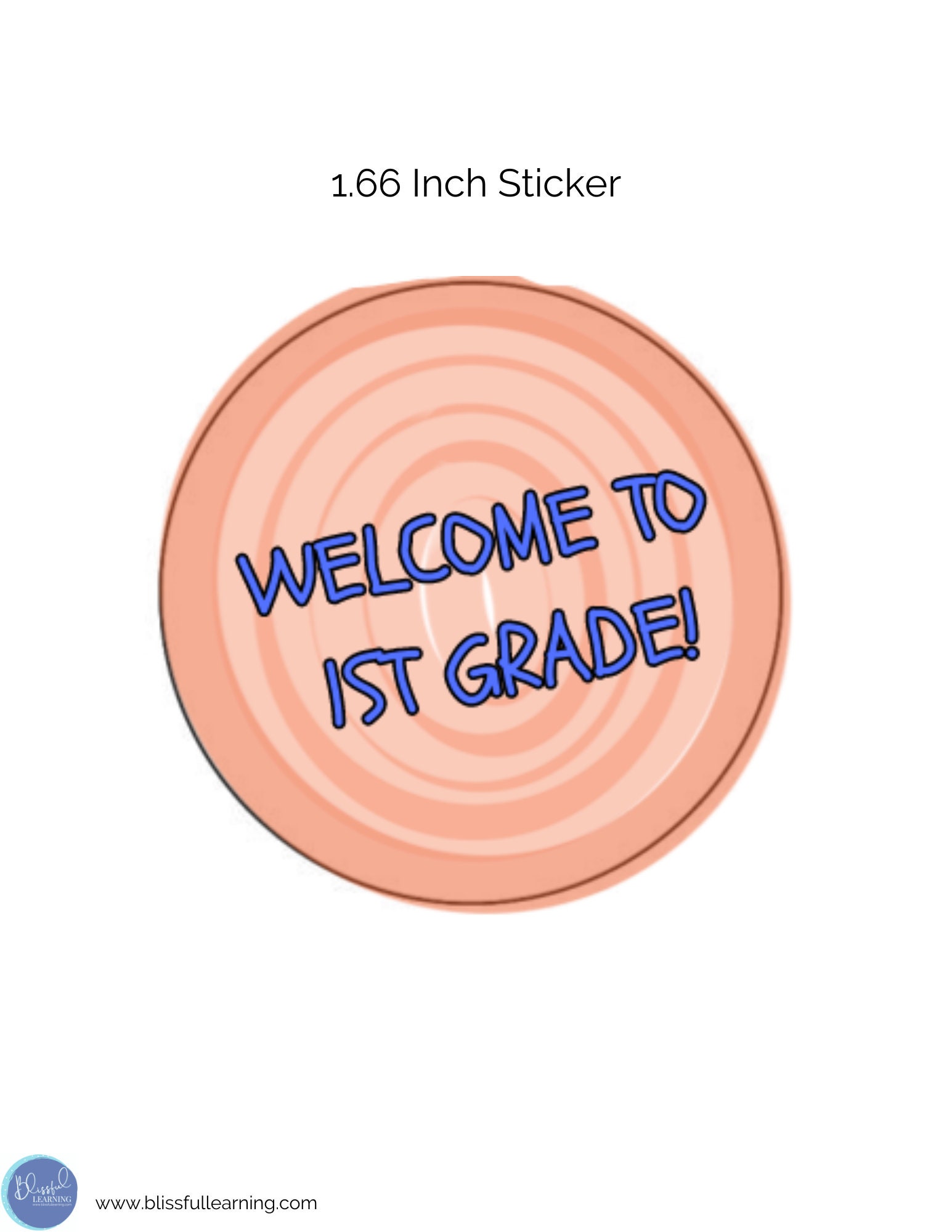 First Day of School Sticker for 1st Grade Back to School - Etsy