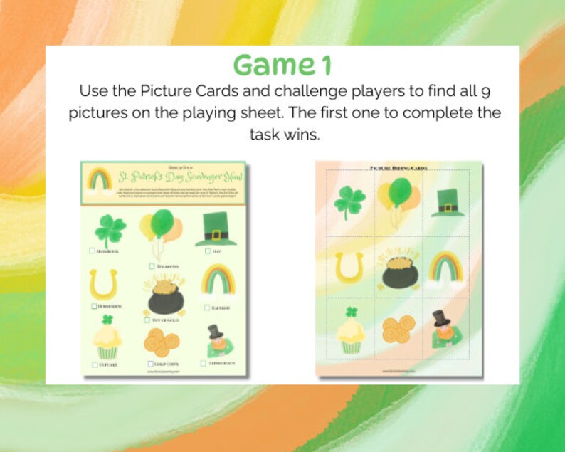 St. Patrick's Day Scavenger Hunt: Picture & Coin Cards (PDF Download ...