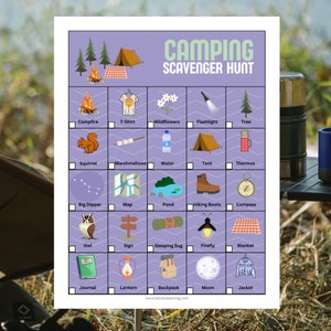 Camping Scavenger Hunt for Kids Printable, Nature Walk for Families ...