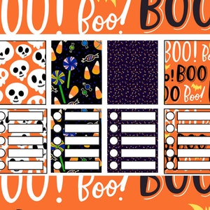 October Decorative Planner Sticker Kit, Printable Halloween Stickers ...