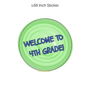 Welcome to 4th Grade Sticker, Back to School Stickers Printable, First ...