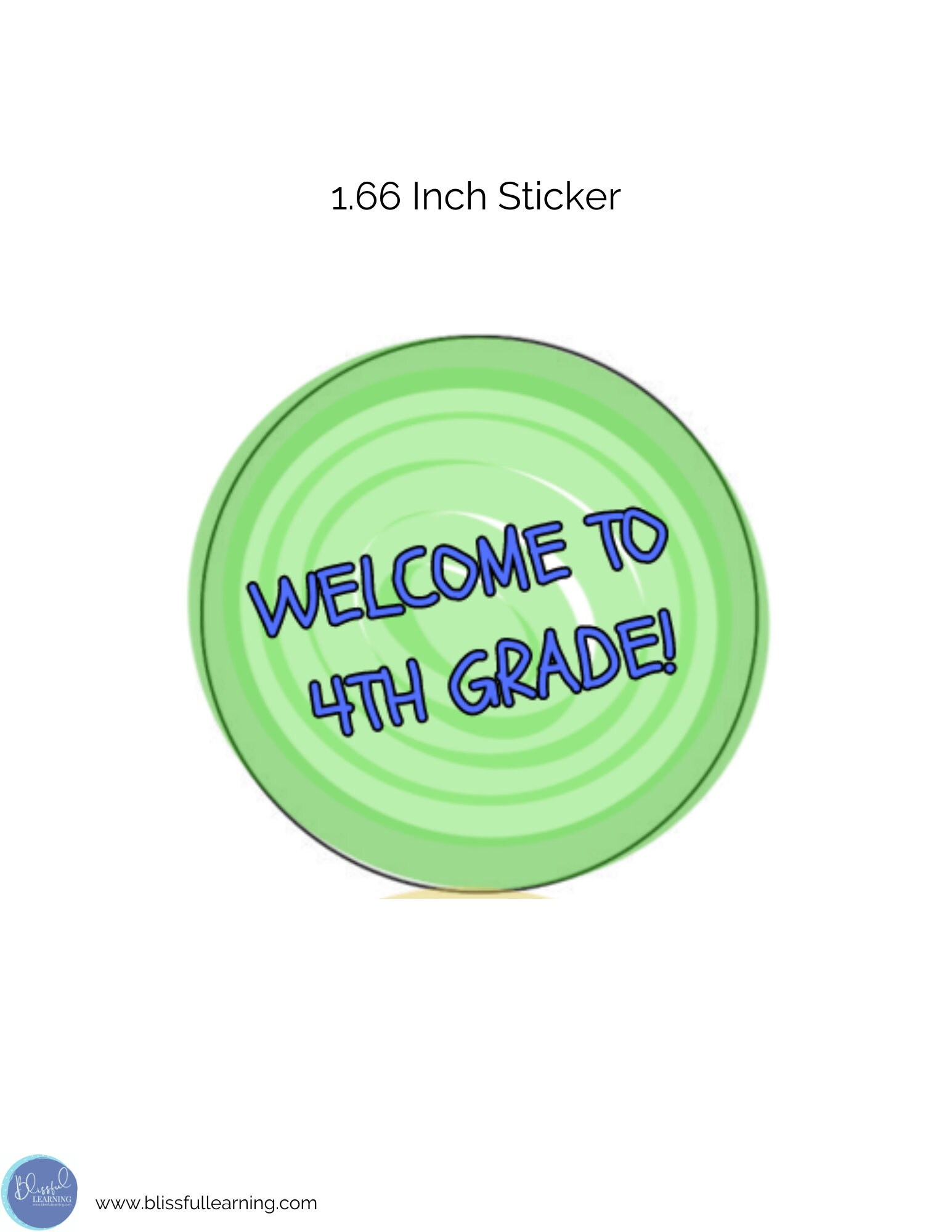 Welcome to 4th Grade Sticker, Back to School Stickers Printable, First ...