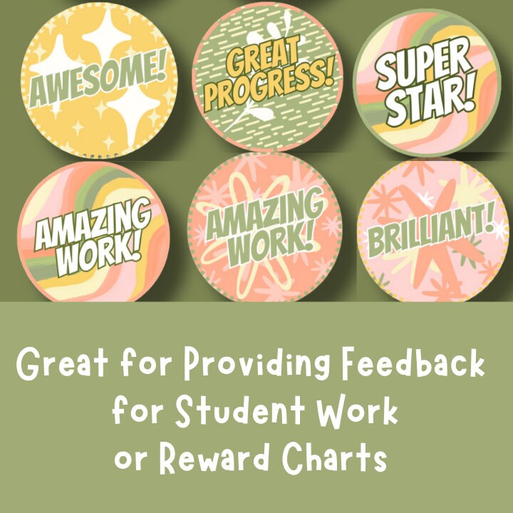 Student Reward Stickers -classroom Management, Motivational Stickers ...