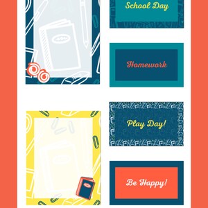 School Decorative Printable Stickers for Planners, Journals, and ...
