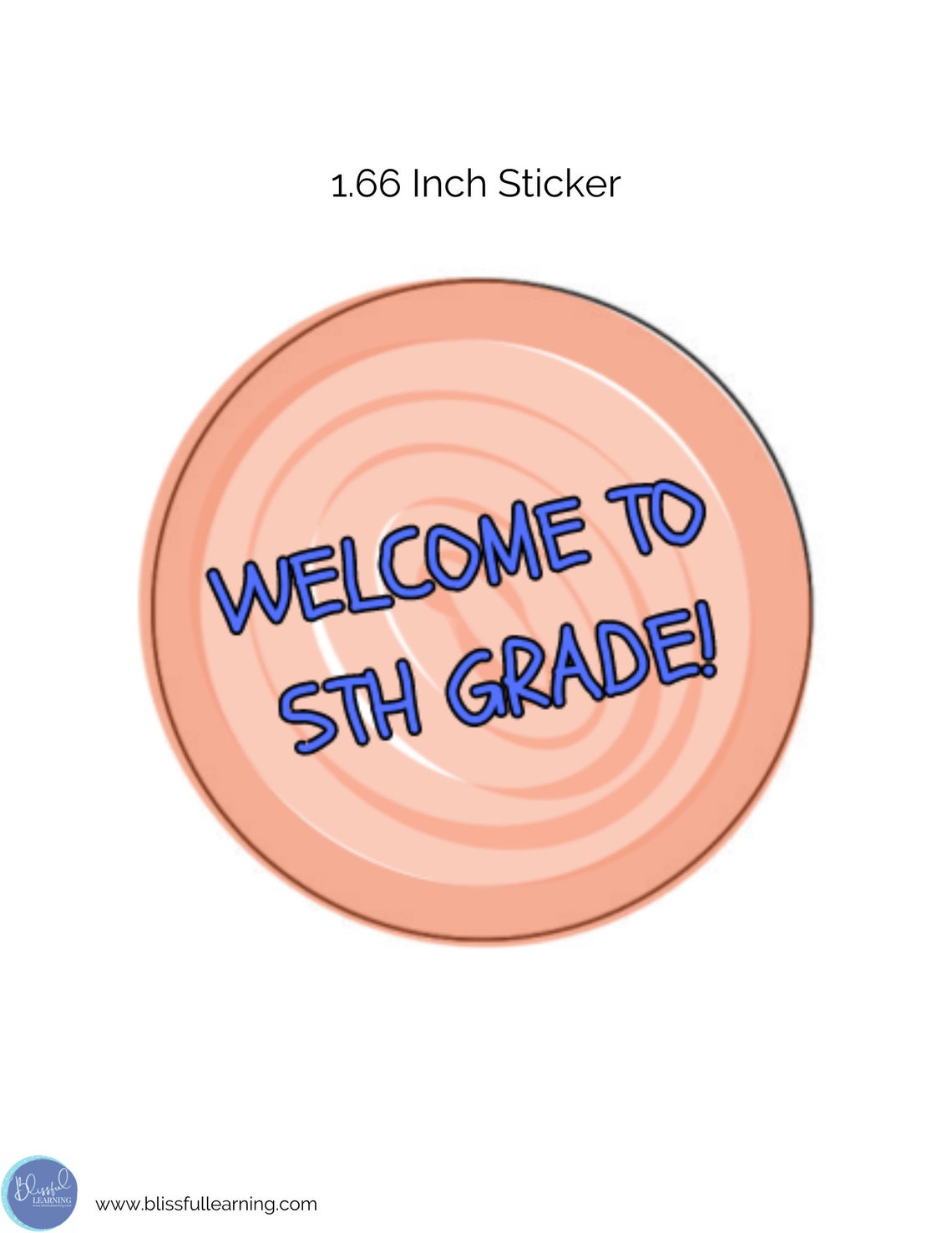 Welcome to 5th Grade Sticker, Back to School Printable Stickers, Open ...