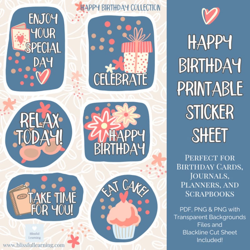 Happy Birthday Sticker - Etsy