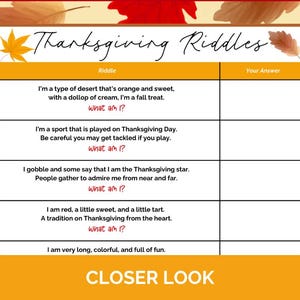 Thanksgiving Riddles for Kids Family Friendly Thanksgiving Riddles ...