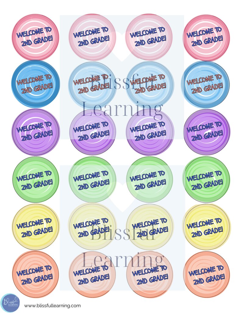 Welcome to 2nd Grade Stickers, First Day of School Stickers, Back to ...
