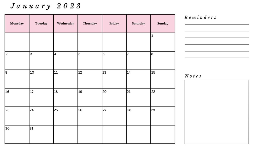 Cute and Aesthetic Digital Planner/calander for iPad Users (goodnotes ...