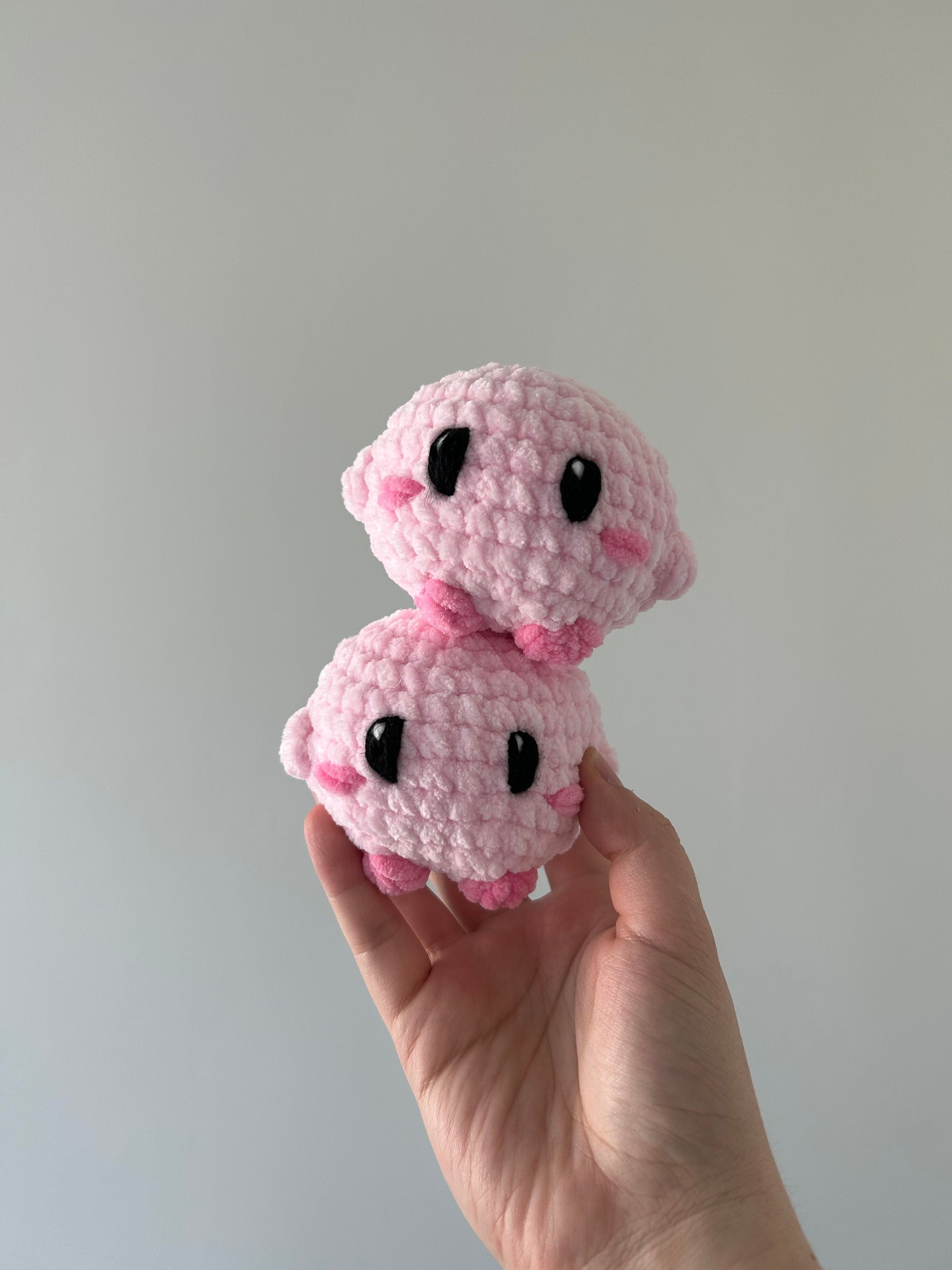 Mini Kirby Plush Pink Crochet Buddy - Etsy