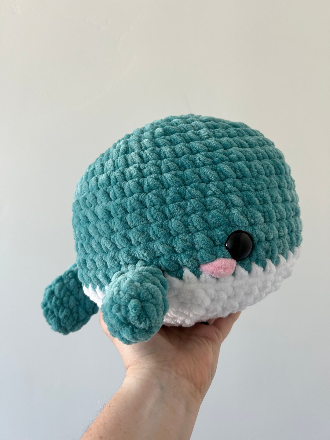 Custom Jumbo Whale Plushie - Choose Your Color - Crochet Ocean Decor - Etsy